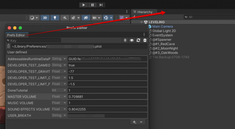 유니티 무료에셋 Playerprefs 에디터 겜델 게임 델리게이트